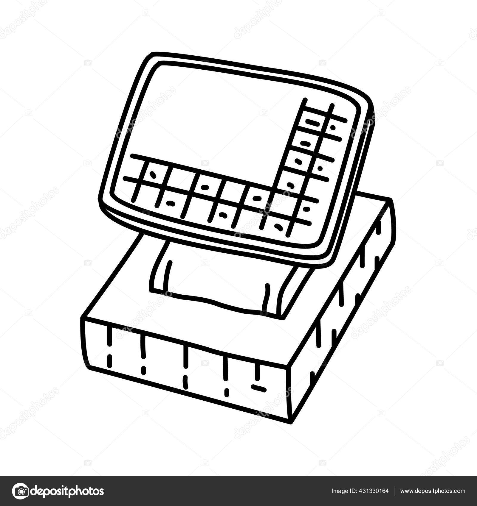 Cashier Digital Shopping Hand Drawn Icon Set Vector Stock Vector Image ...