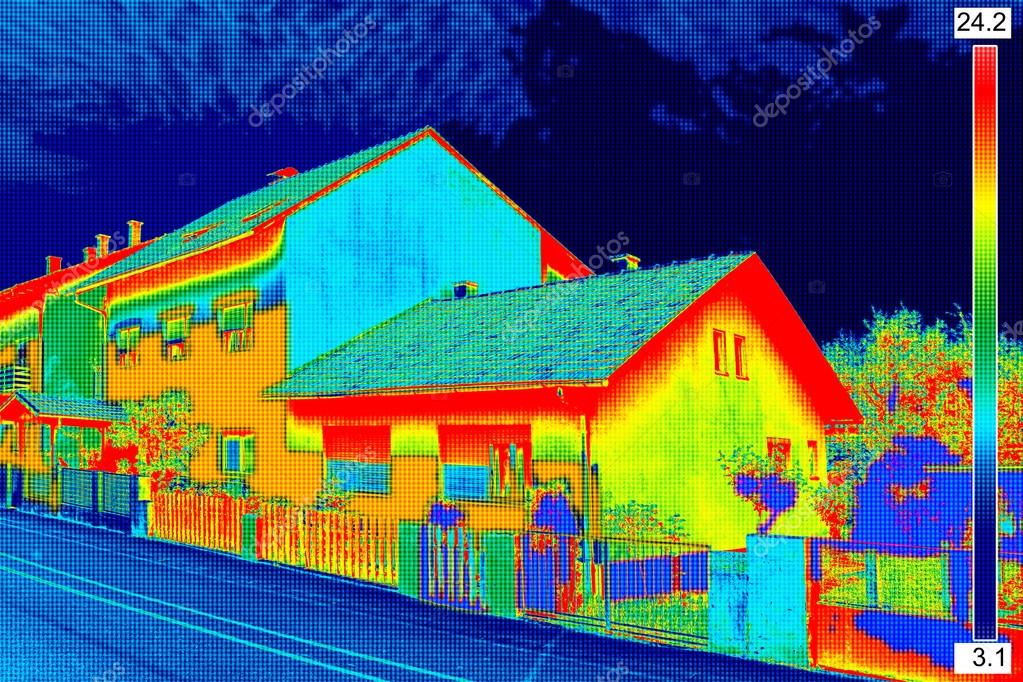 Thermal image on House — Stock Photo © smuki #82006228