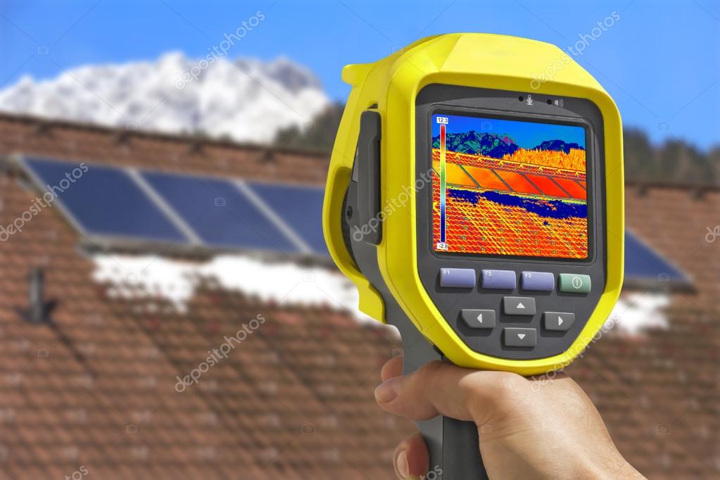 Recording Solar Panels with Thermal Camera — Stock Photo © smuki #87015684