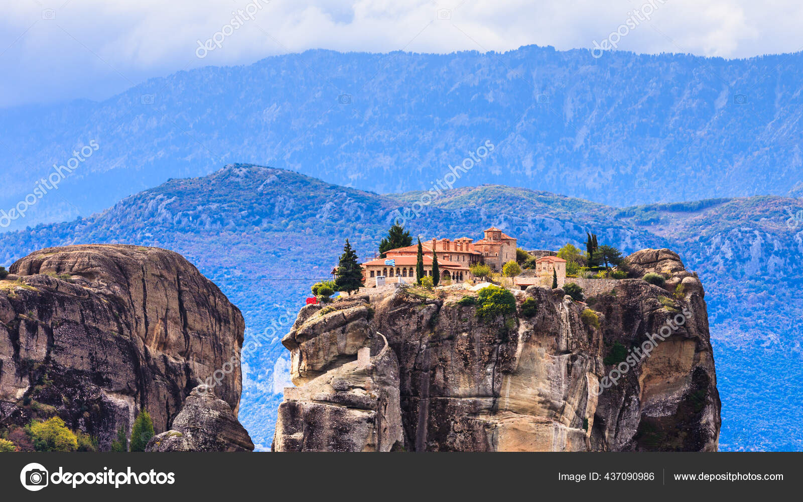 Monastery Holy Trinity Cliff Greek Destinations Meteora Monasteries ...