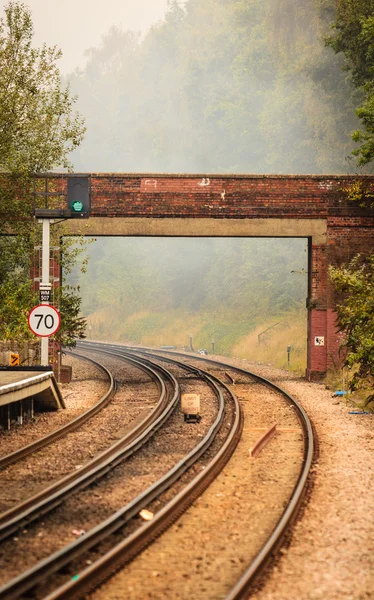 Rail road railway tracks. - Stock Image - Everypixel