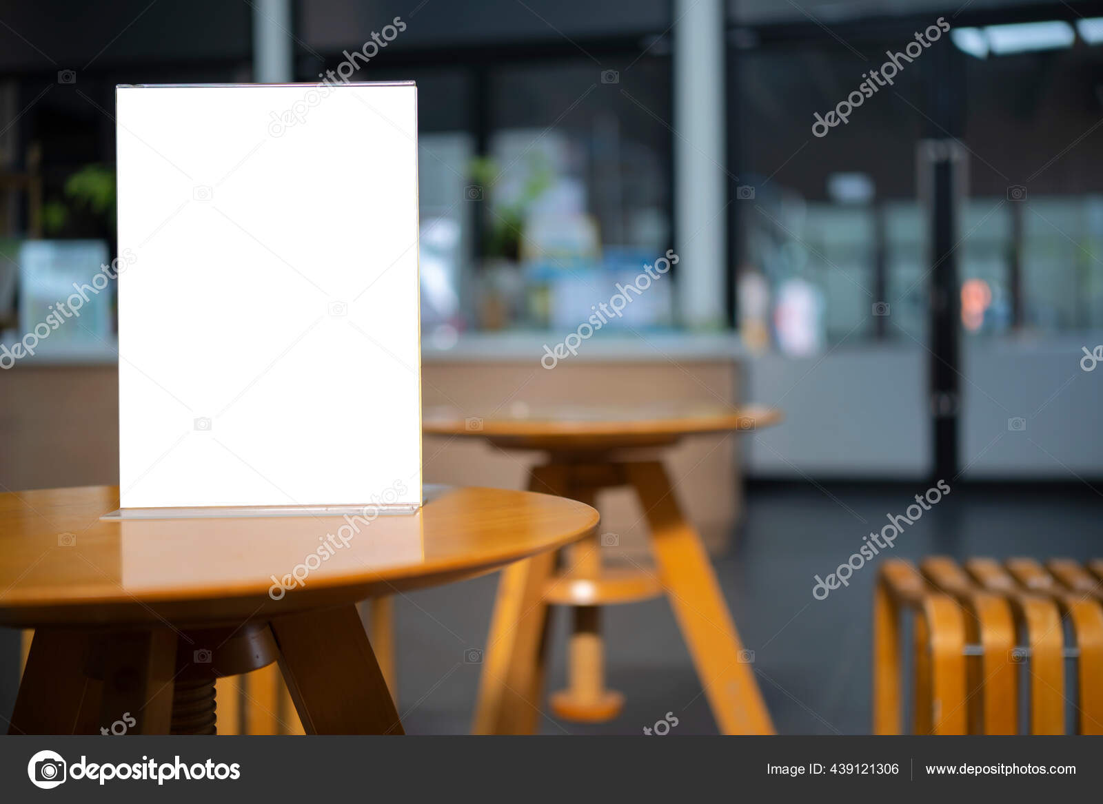 Mock Menu Frame Table Bar Restaurant Cafe Coffee Shop Stock Photo by ...