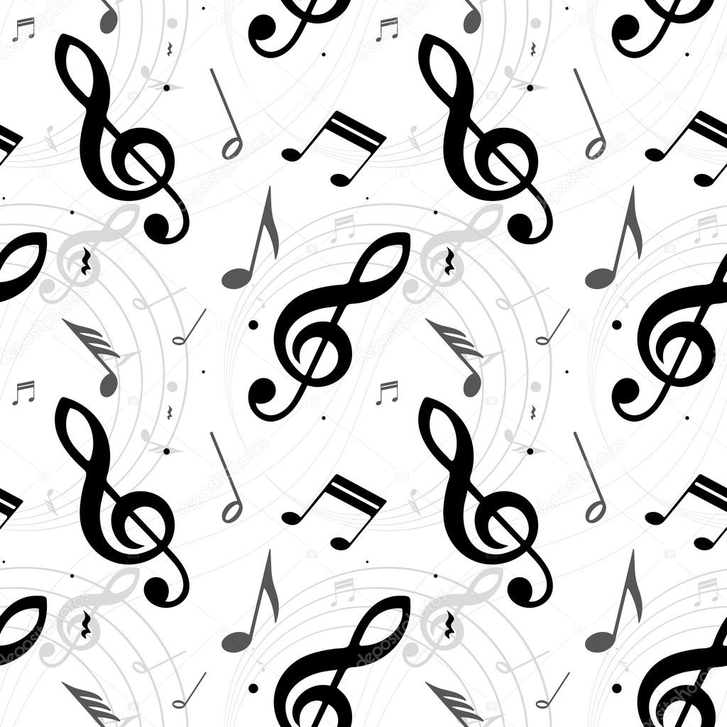 Music note seamless, illustration — Stock Photo © v.klim2011 #123639218