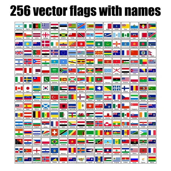 257 world flags complete collection — Stock Photo © creactivomx #1344862
