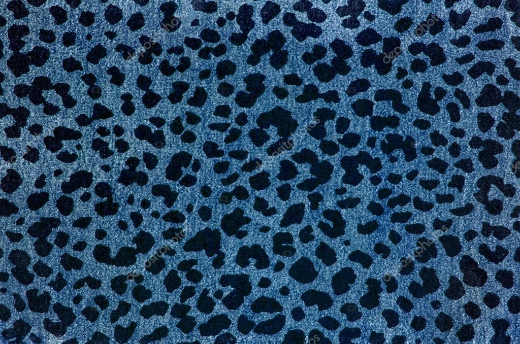 Blue Leopard Print Background