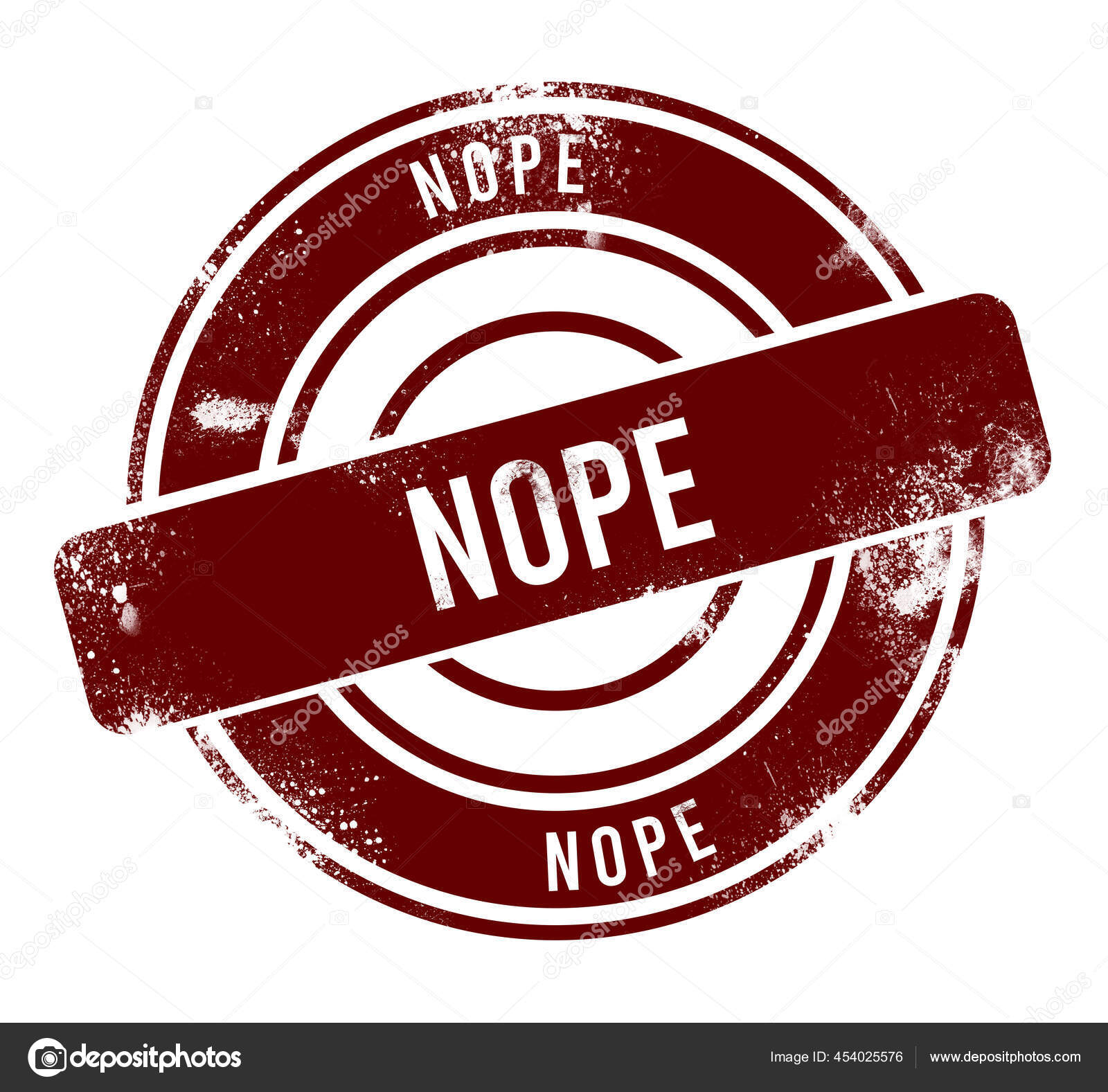Nope Red Grunge Button Stamp — Stock Photo © markusbeck #454025576