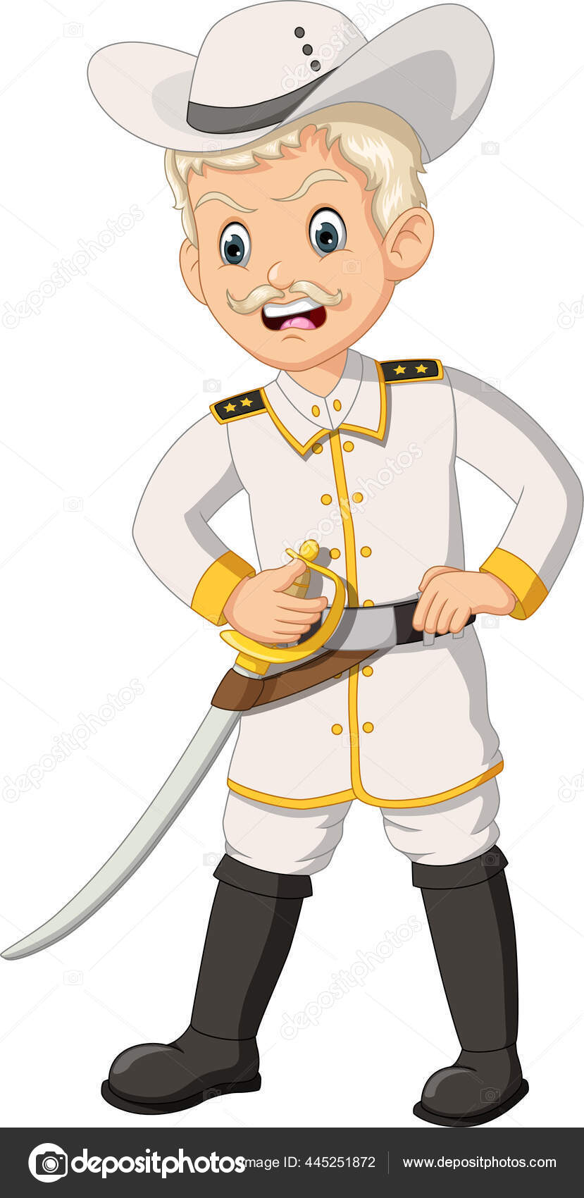 General Dibujos Animados Con Una Espada Vector de stock #445251872 de ...