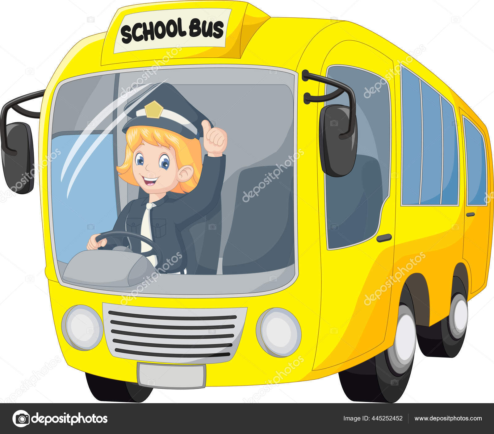 Female Bus Driver Clipart
