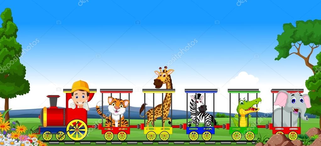Animal train cartoon Stock Vector Image by ©starlight789 #68670443