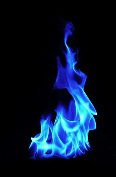 Blue Fire Black Background