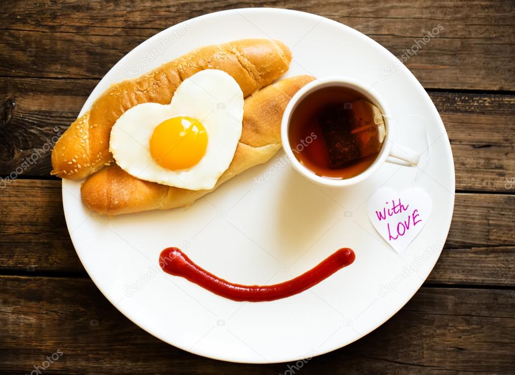 Morning breakfast with the smile Stock Photo by ©Mariya_Masich 57201133