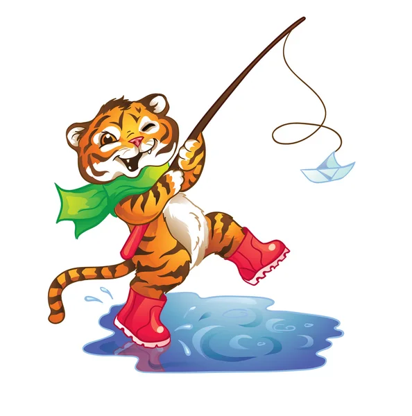 Happy tiger Vector Art Stock Images | Depositphotos