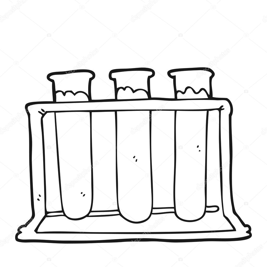 Test Tube Rack Drawing Sketch Coloring Page