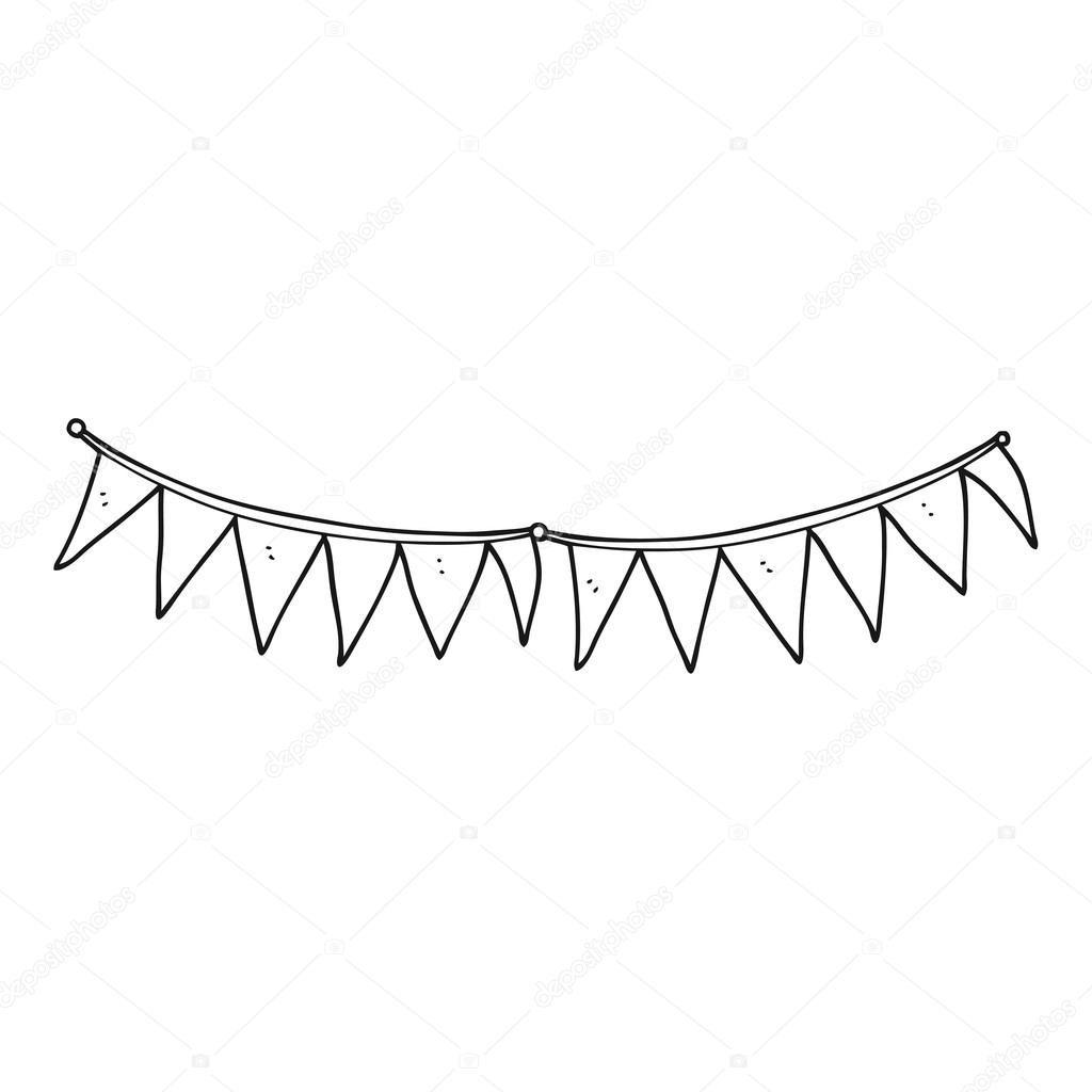 Black And White Bunting Clipart