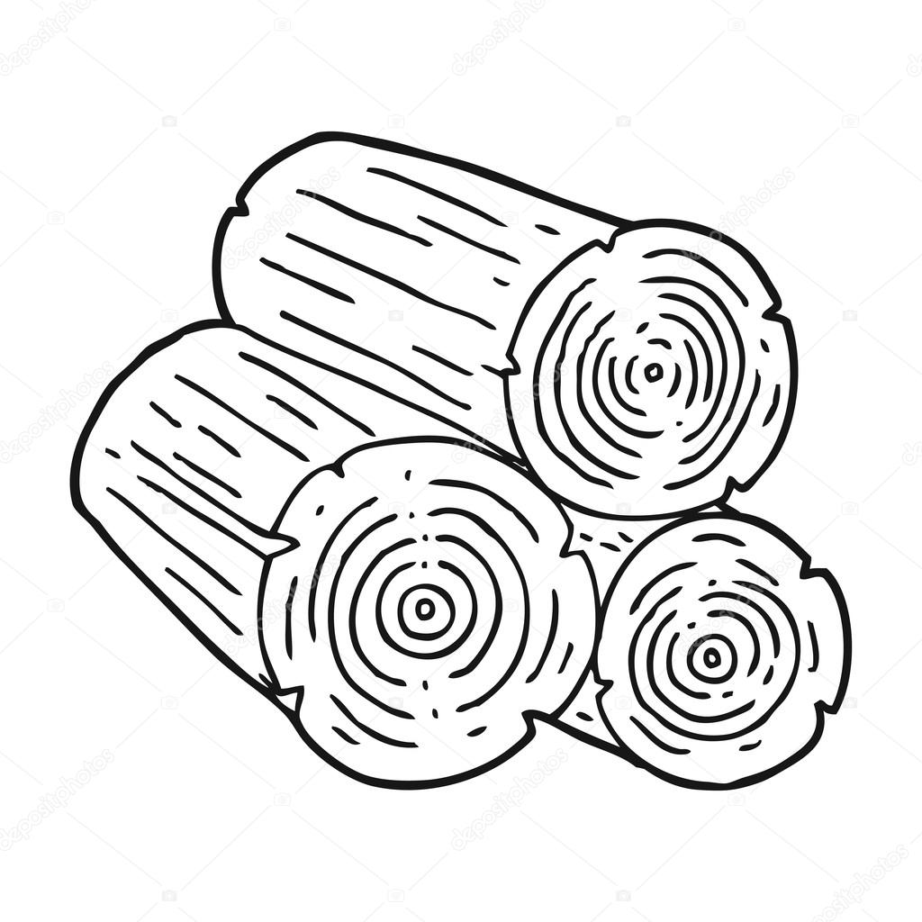 Tree Log Clip Art Black And White