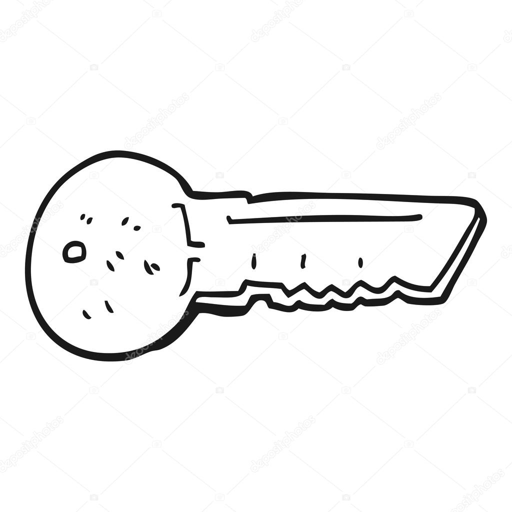 Black and white cartoon door key Stock Vector by ©lineartestpilot 101503664