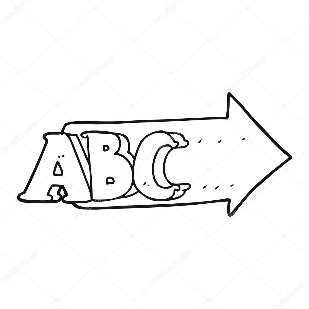 Simbol kartun ABC hitam dan putih Vektor Stok oleh ©lineartestpilot ...