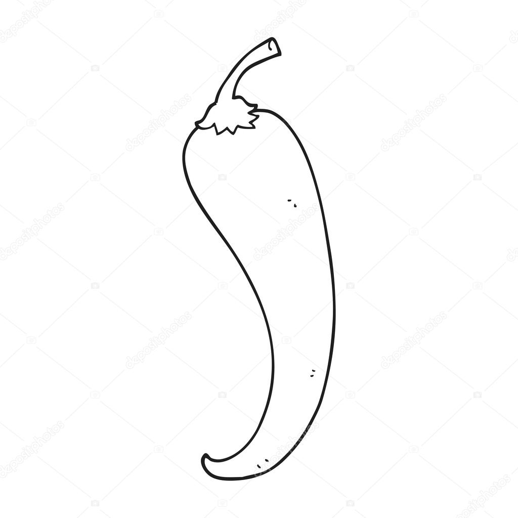 Cabai kartun hitam dan putih Vektor Stok oleh ©lineartestpilot 101508554