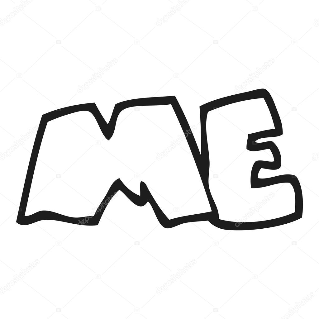 Black and white cartoon ME symbol Stock Vector by ©lineartestpilot ...