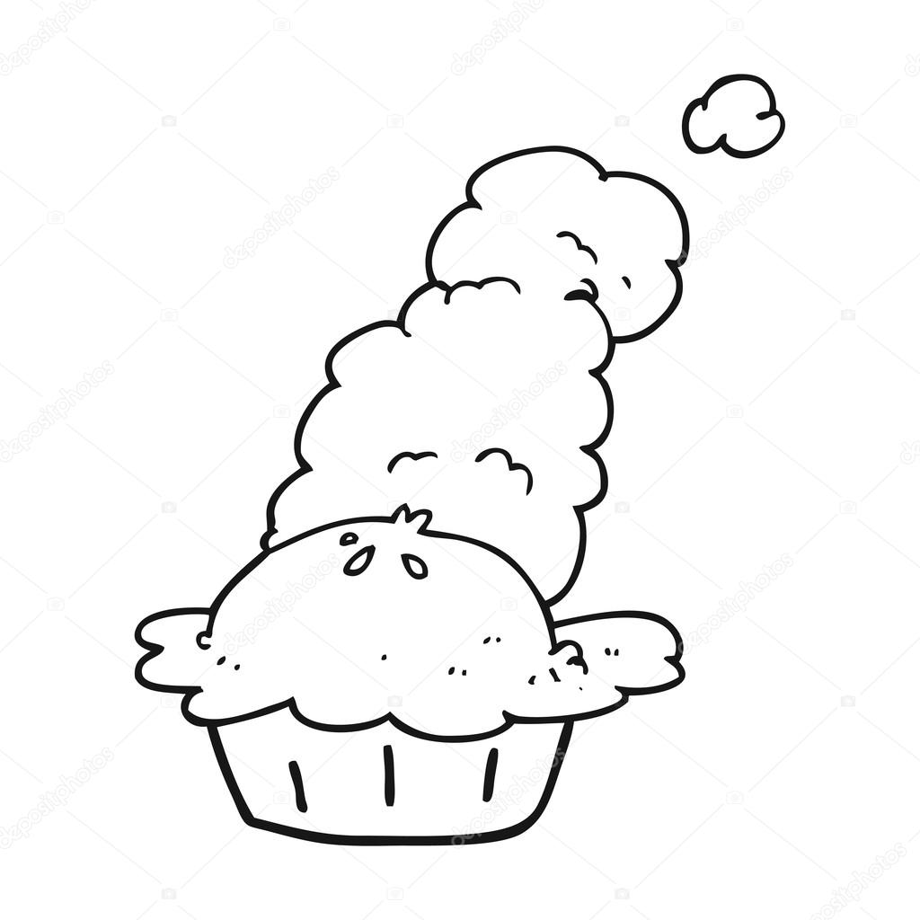 Black and white cartoon hot pie Stock Vector by ©lineartestpilot 101512200
