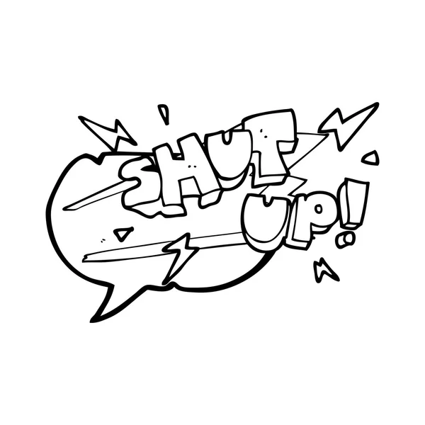 Black and white cartoon shut up! symbol Stock Vector Image by ...