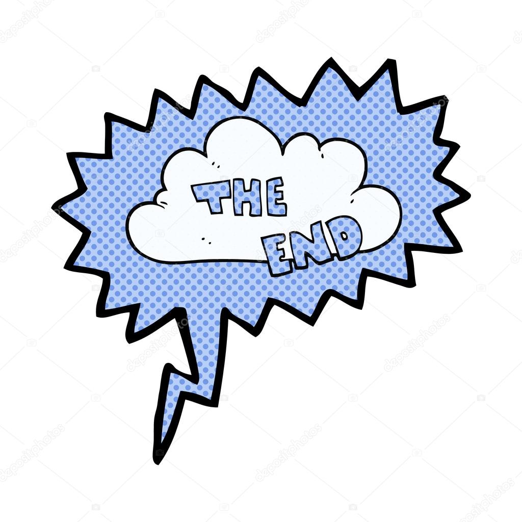Comic book speech bubble cartoon The End symbol Stock Vector Image by ...