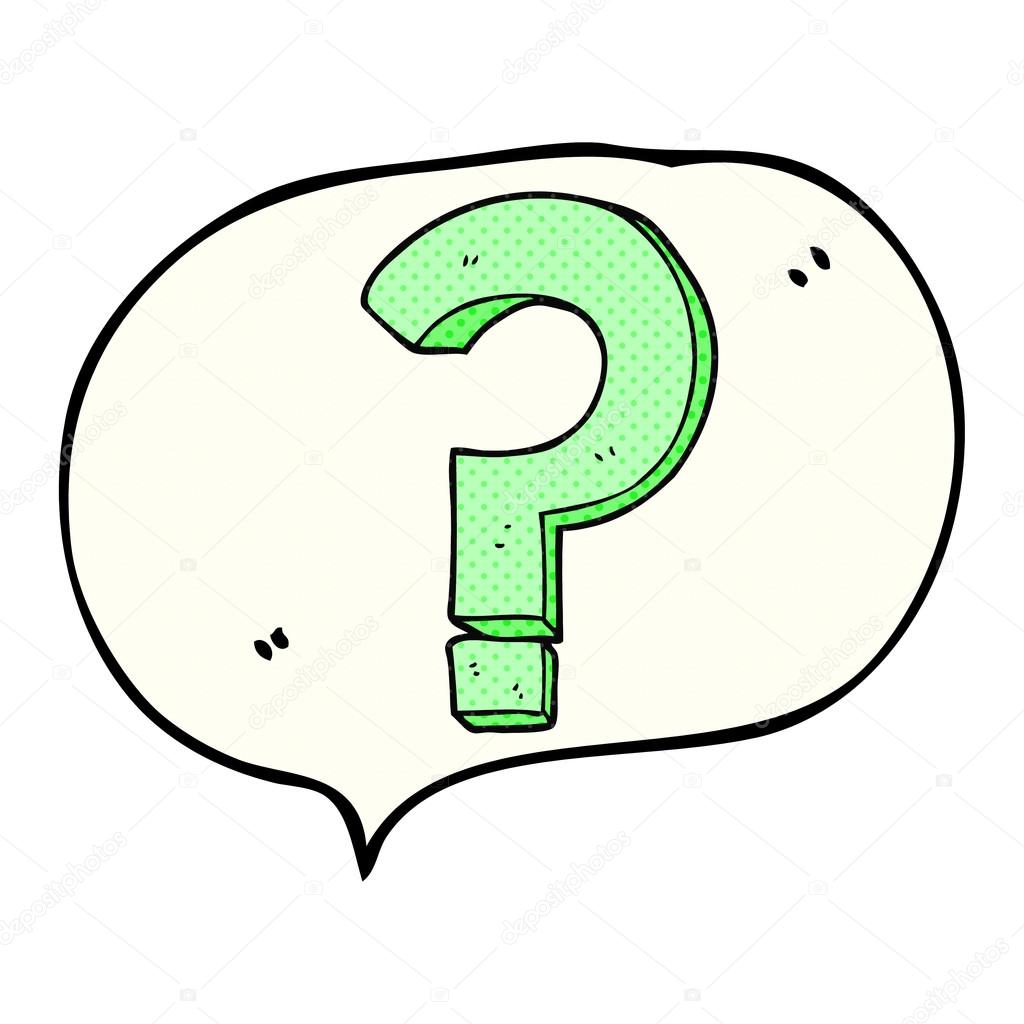 Comic book speech bubble cartoon question mark — Stock Vector ...