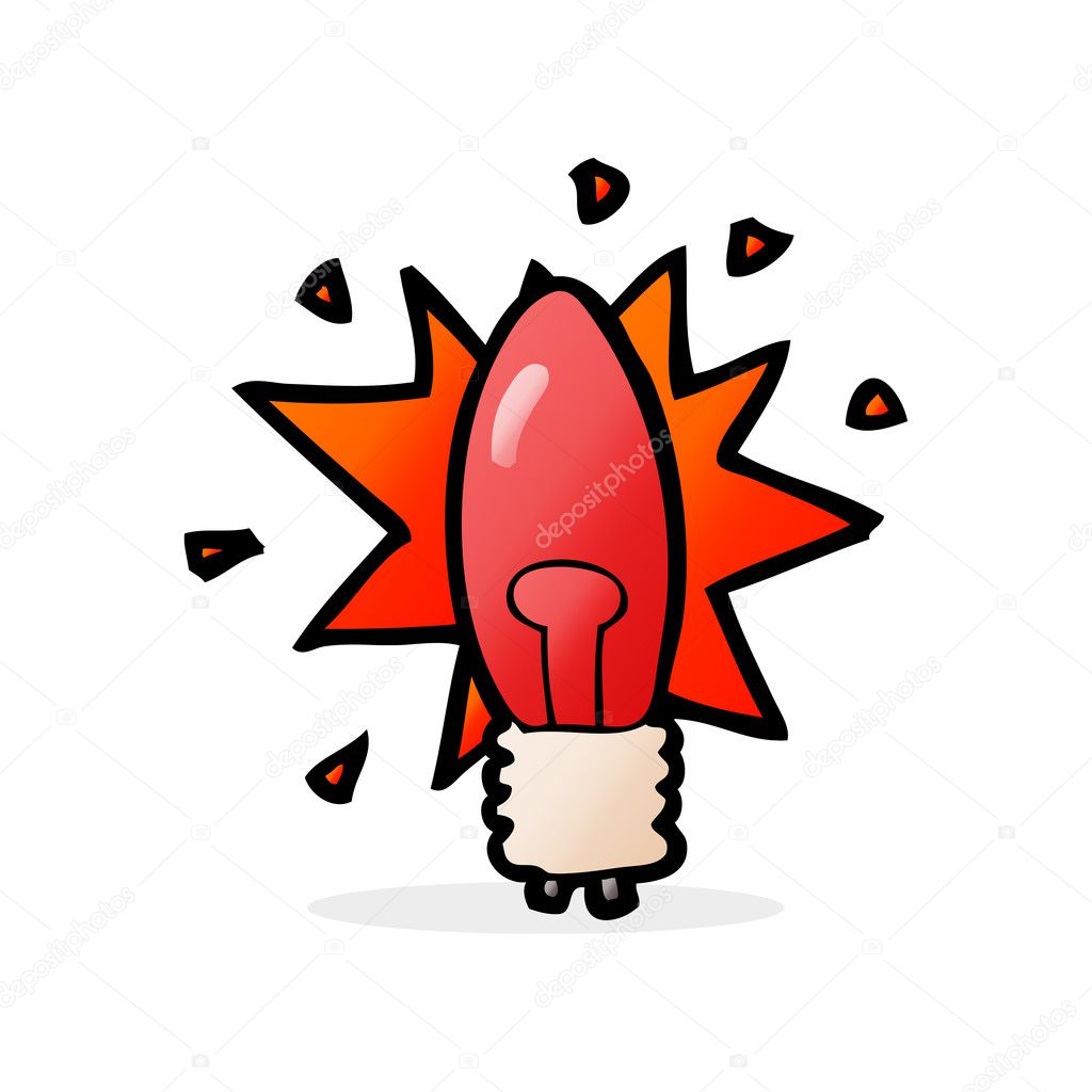Cartoon red light bulb Stock Vector by ©lineartestpilot 101733914