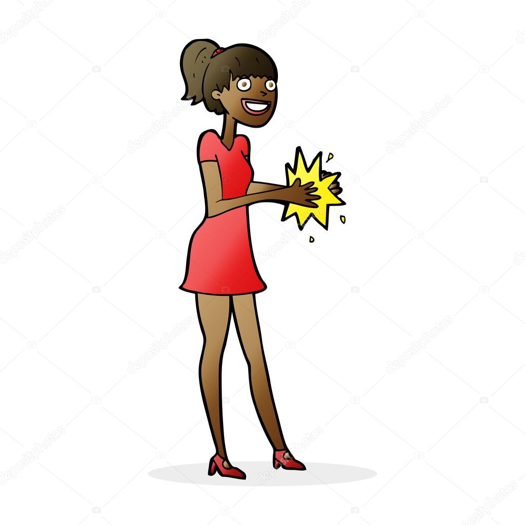 Cartoon woman clapping hands Stock Vector Image by ©lineartestpilot ...