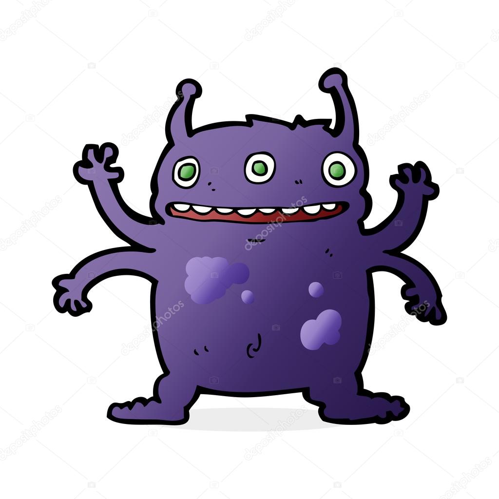 Cartoon alien monster Stock Vector Image by ©lineartestpilot #101736426