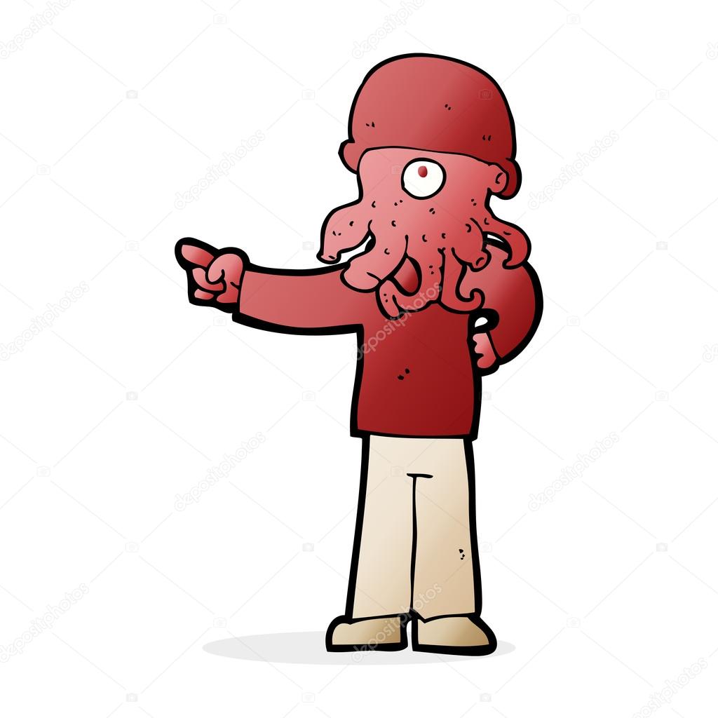 Cartoon alien monster man Stock Vector Image by ©lineartestpilot #101737688