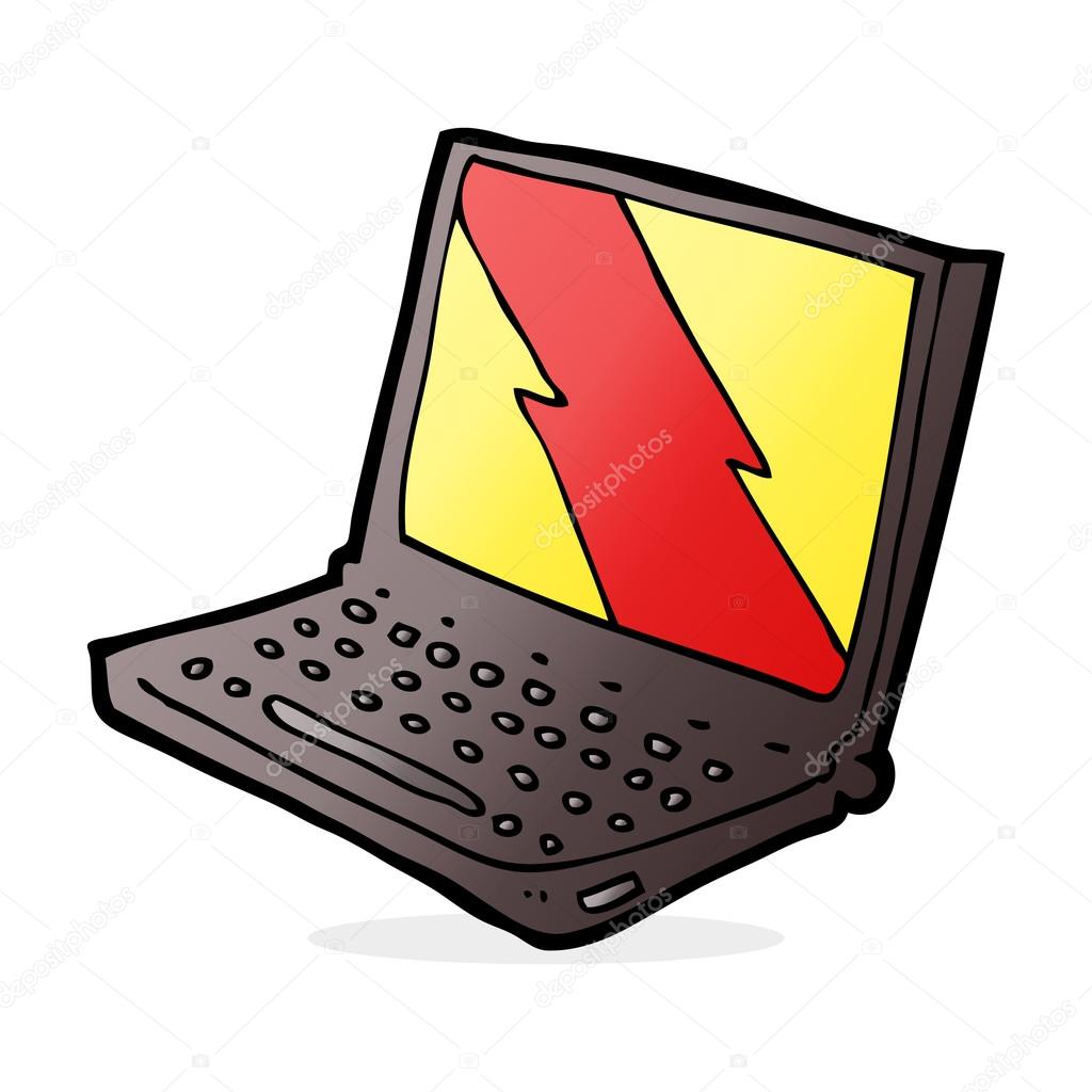 Cartoon laptop computer Stock Vector Image by ©lineartestpilot #101827042