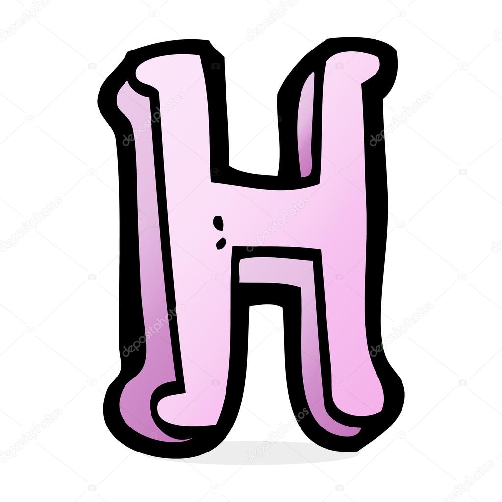 Carta de dibujos animados h Vector de stock #101834350 de ©lineartestpilot