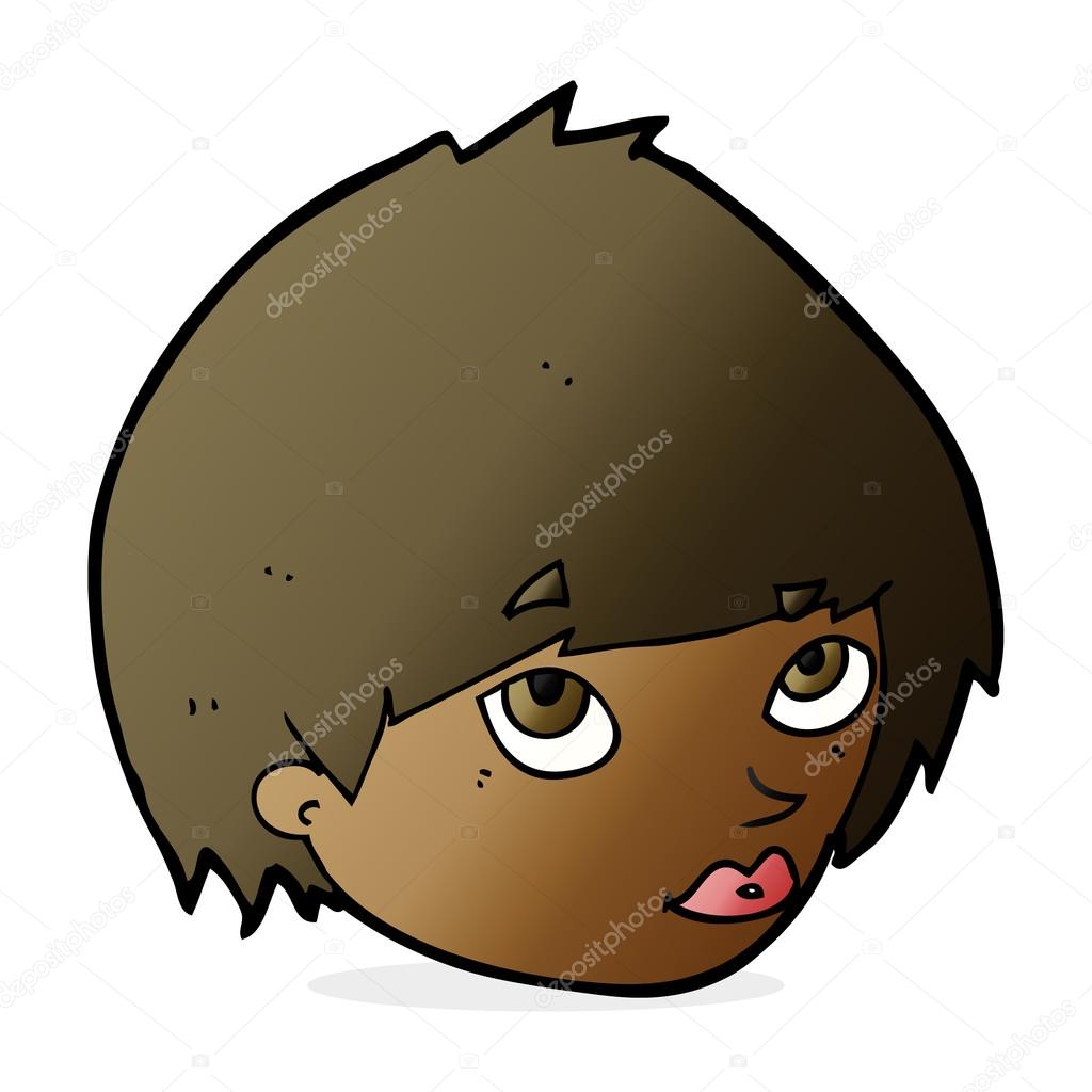 Desenho De Rosto Olhando Para Cima Desenho Animado Rosto Feminino