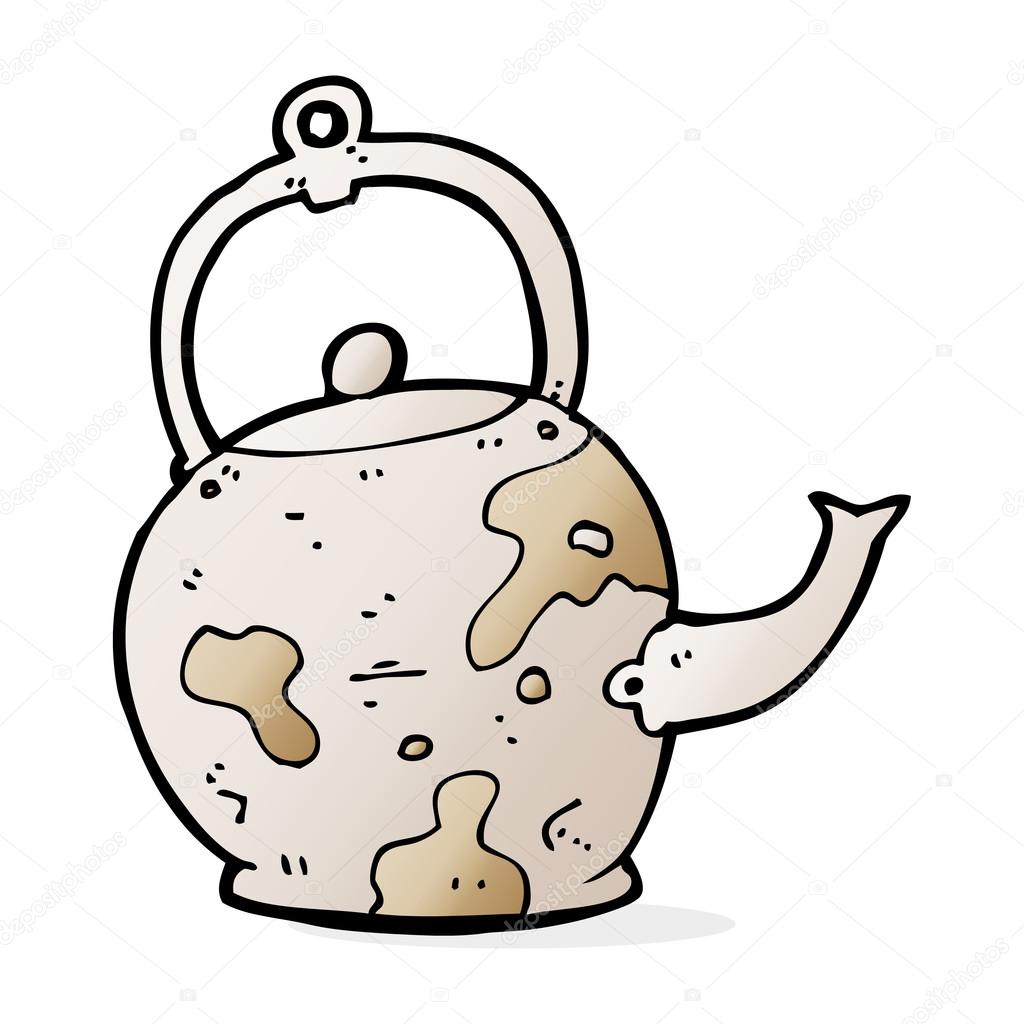 Cartoon old tea pot Stock Vector Image by ©lineartestpilot #101864590