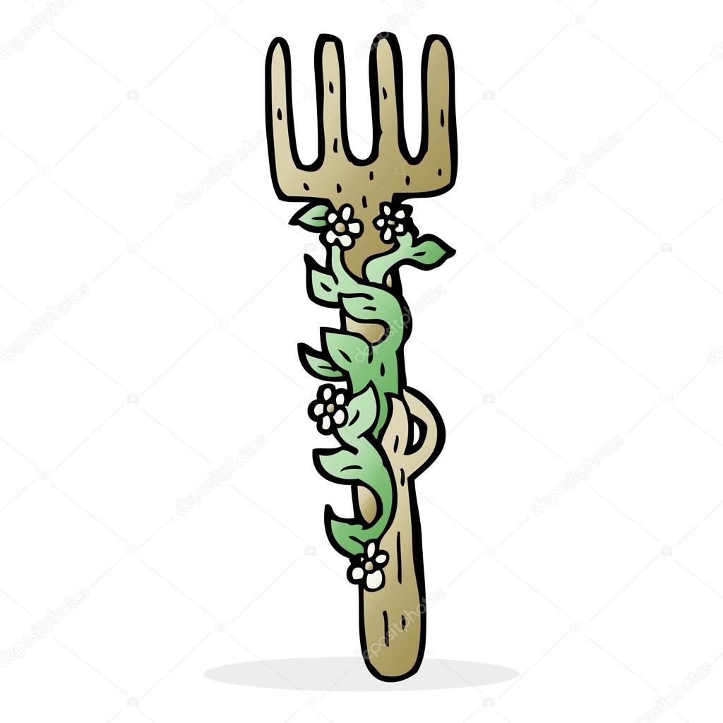 Cartoon ornate wooden fork Stock Vector Image by ©lineartestpilot ...