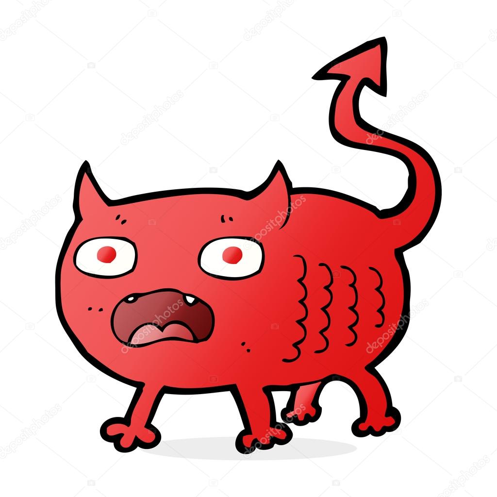 Cartoon little imp Stock Vector by ©lineartestpilot 101873892