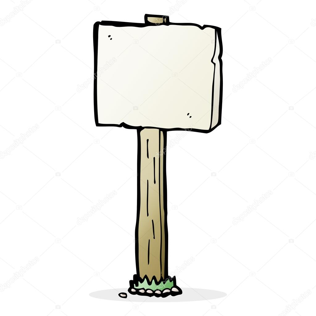 Caricatura signo de post Vector de stock #101876302 de ©lineartestpilot
