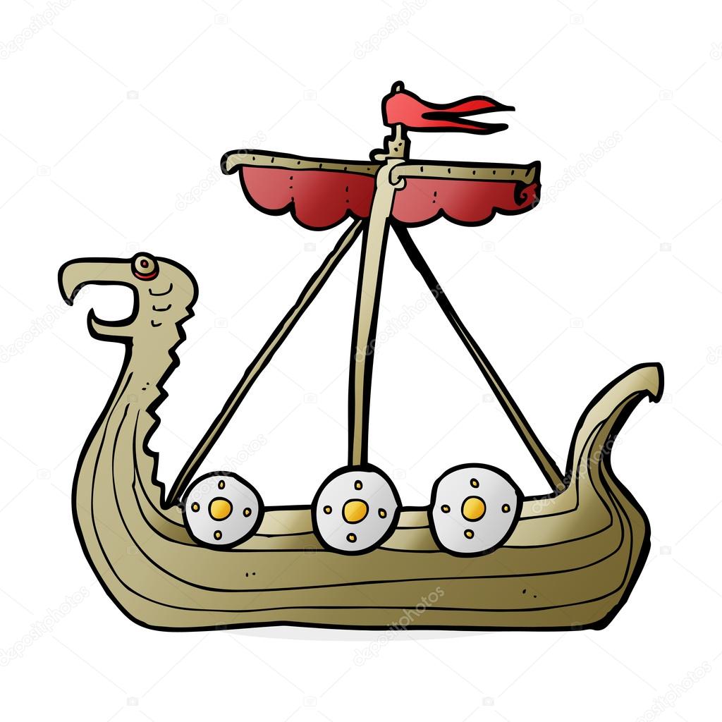 Cartoon viking ship Stock Vector Image by ©lineartestpilot #101876822