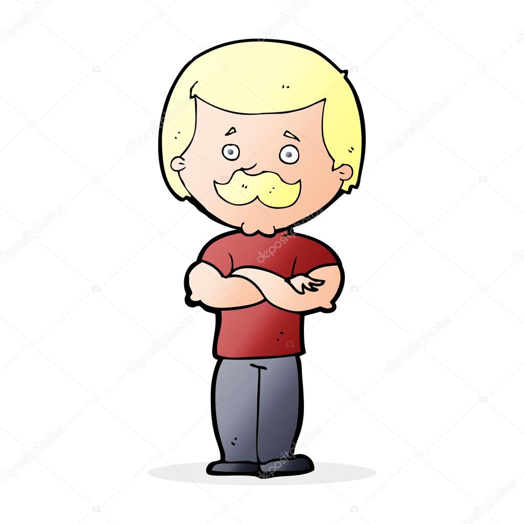 Dibujos animados hombre bigote varonil Vector de stock #101912338 de ...