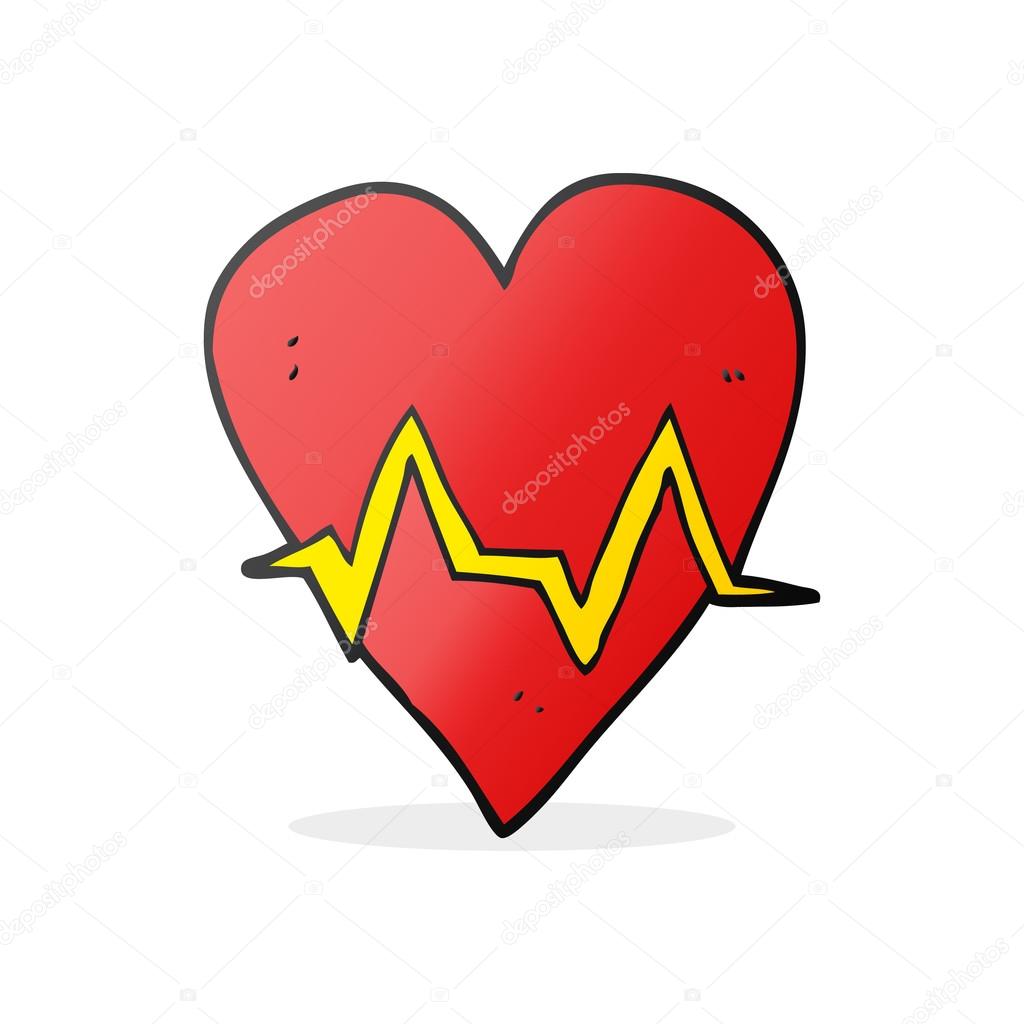 Cartoon heart rate pulse symbol Stock Vector Image by ©lineartestpilot ...