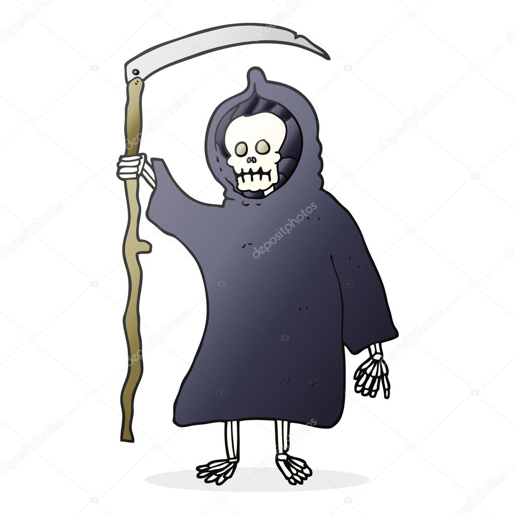 Dibujos animados espeluznante figura de la muerte Vector de stock por ...