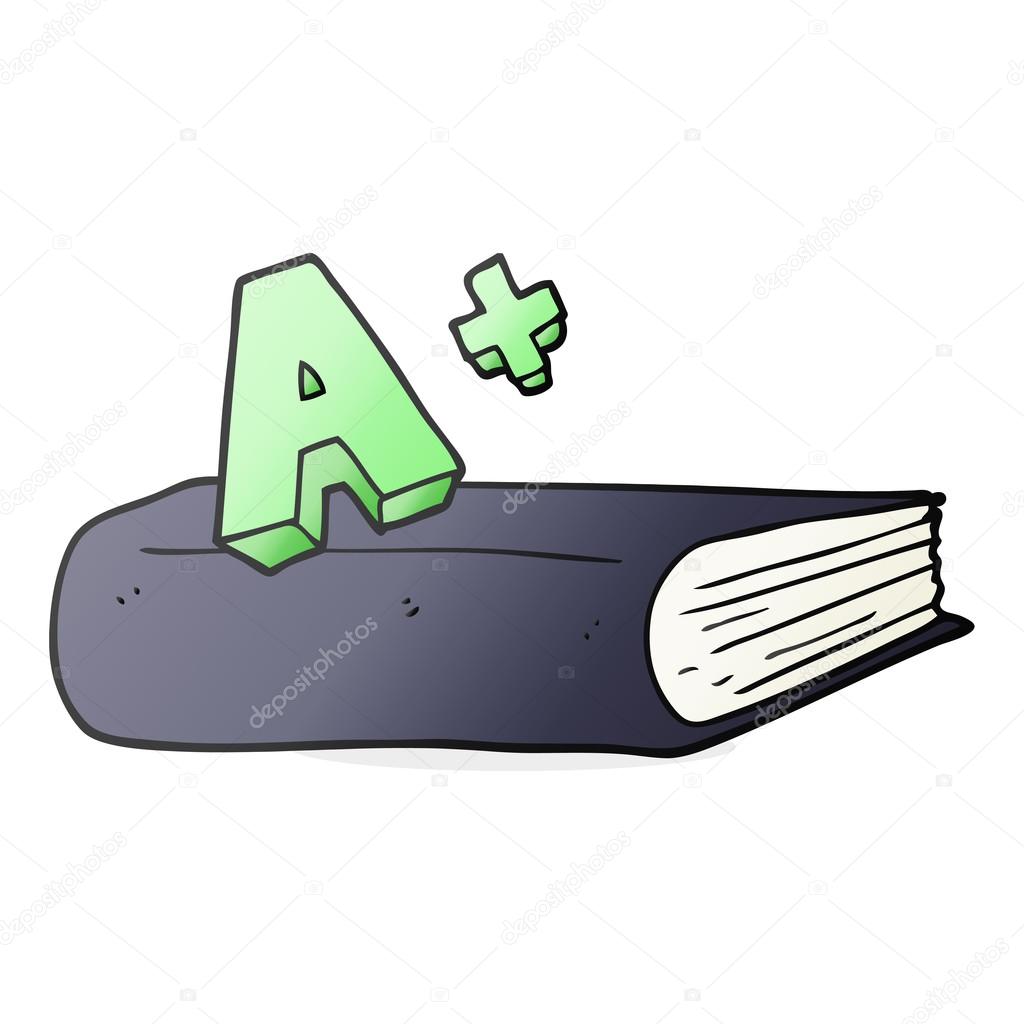 Cartoon A grade symbol and book Stock Vector Image by ©lineartestpilot ...