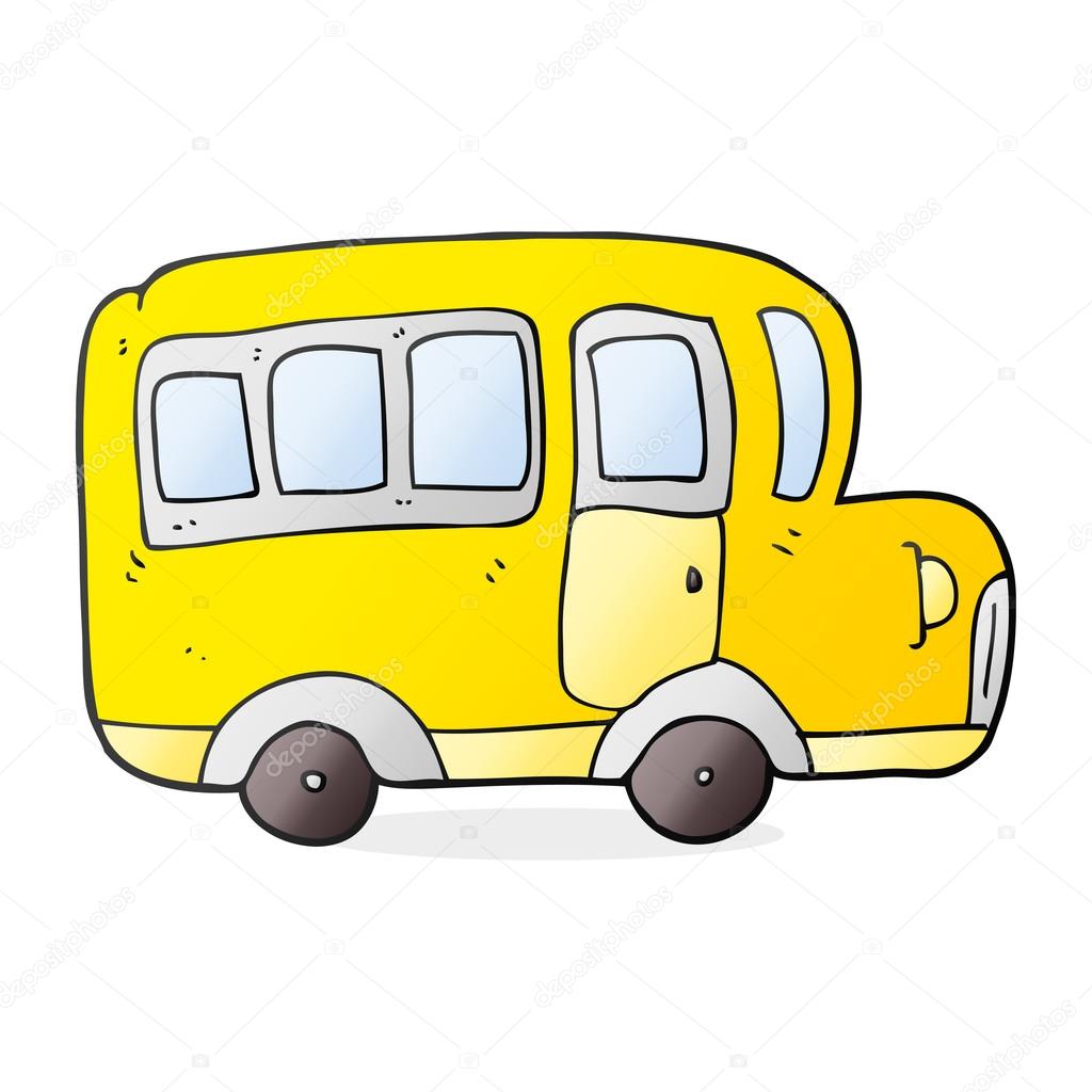 Autobús escolar amarillo de dibujos animados Vector de stock por ...