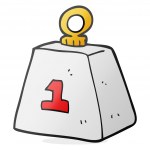 Cartoon one ton weight — Stock Vector © lineartestpilot #21539469