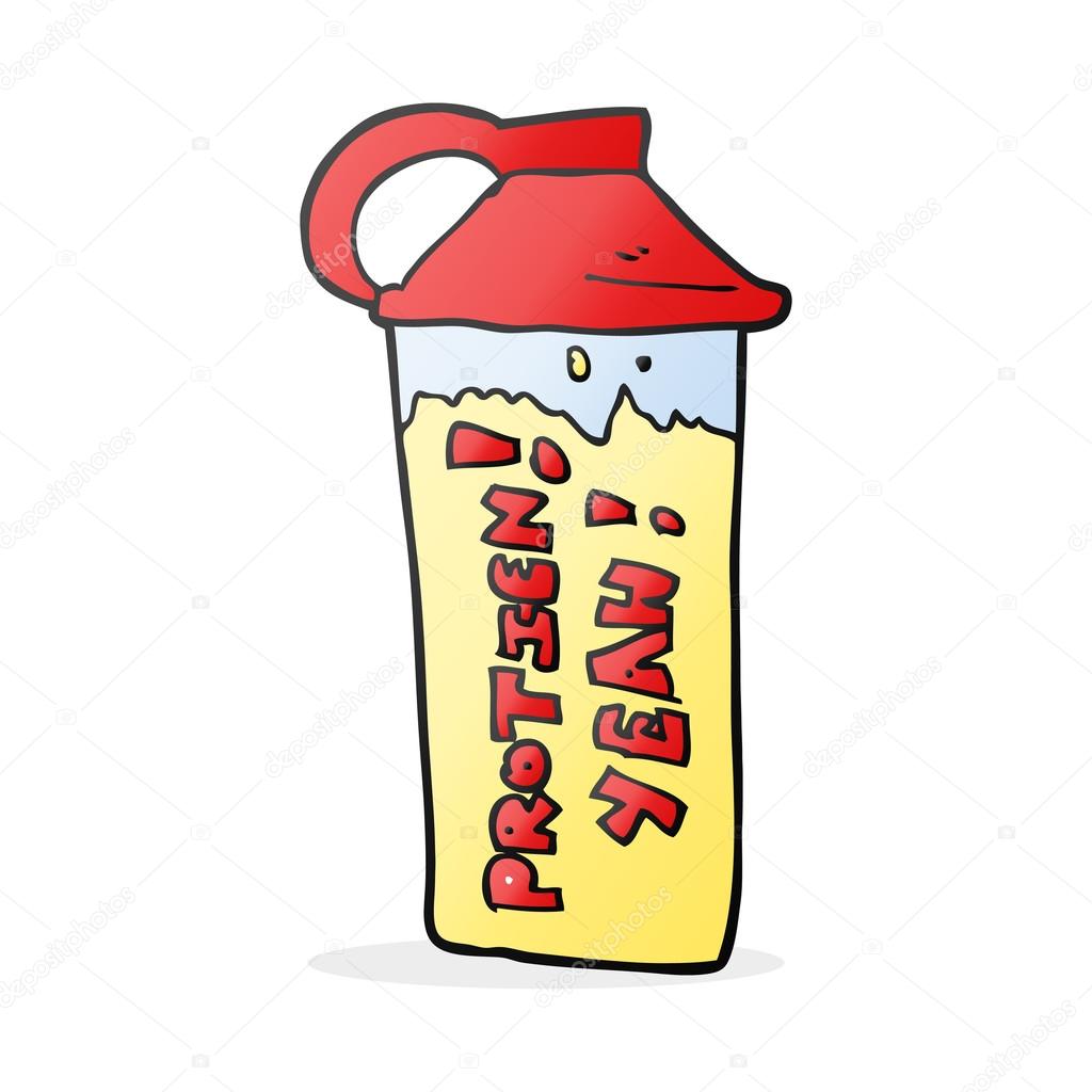 Cartoon protein shake Stock Illustration by ©lineartestpilot #101930078