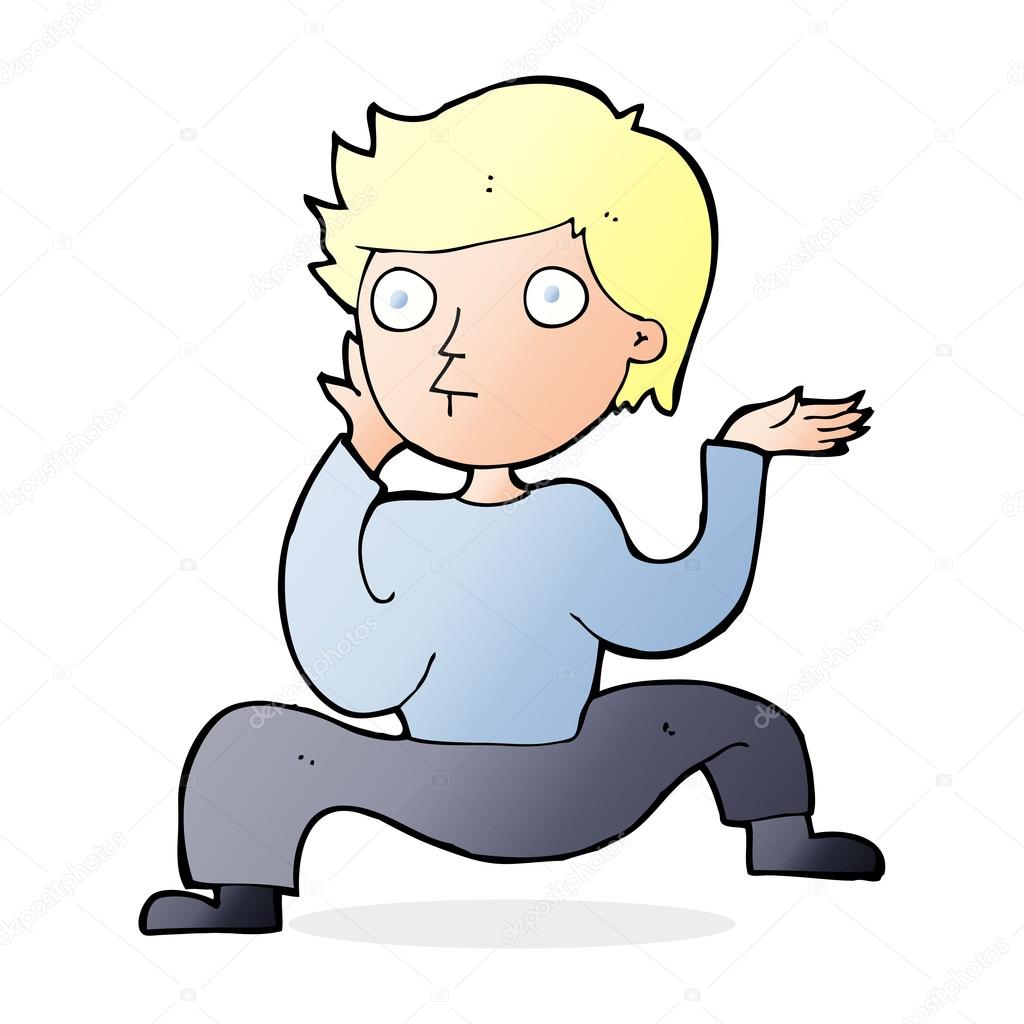 Niño de dibujos animados haciendo baile loco Vector de stock por ...