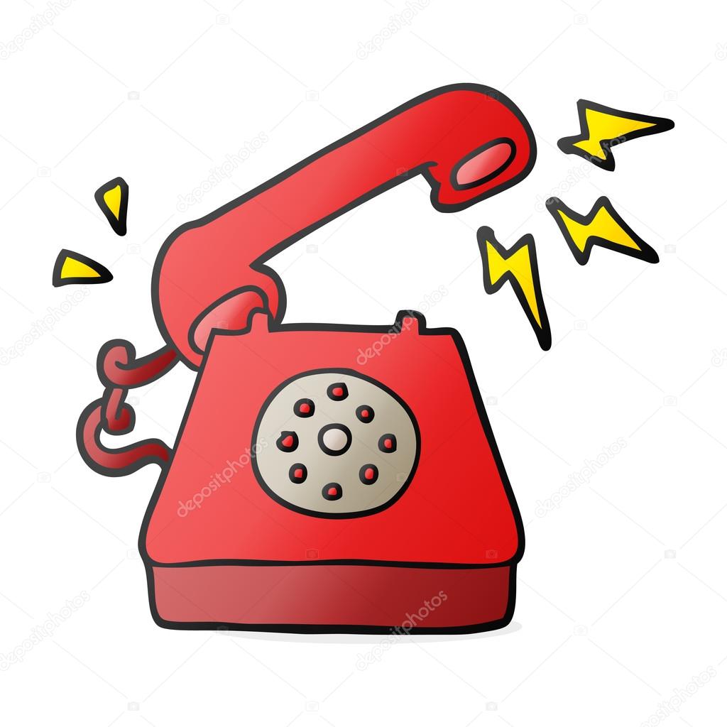 Teléfono timbre de dibujos animados Vector de stock por ...