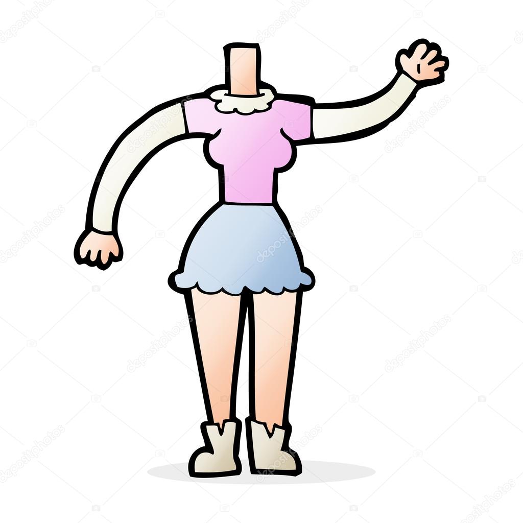 Cartoon female body (add photos or mix and match cartoons) Stock Vector ...