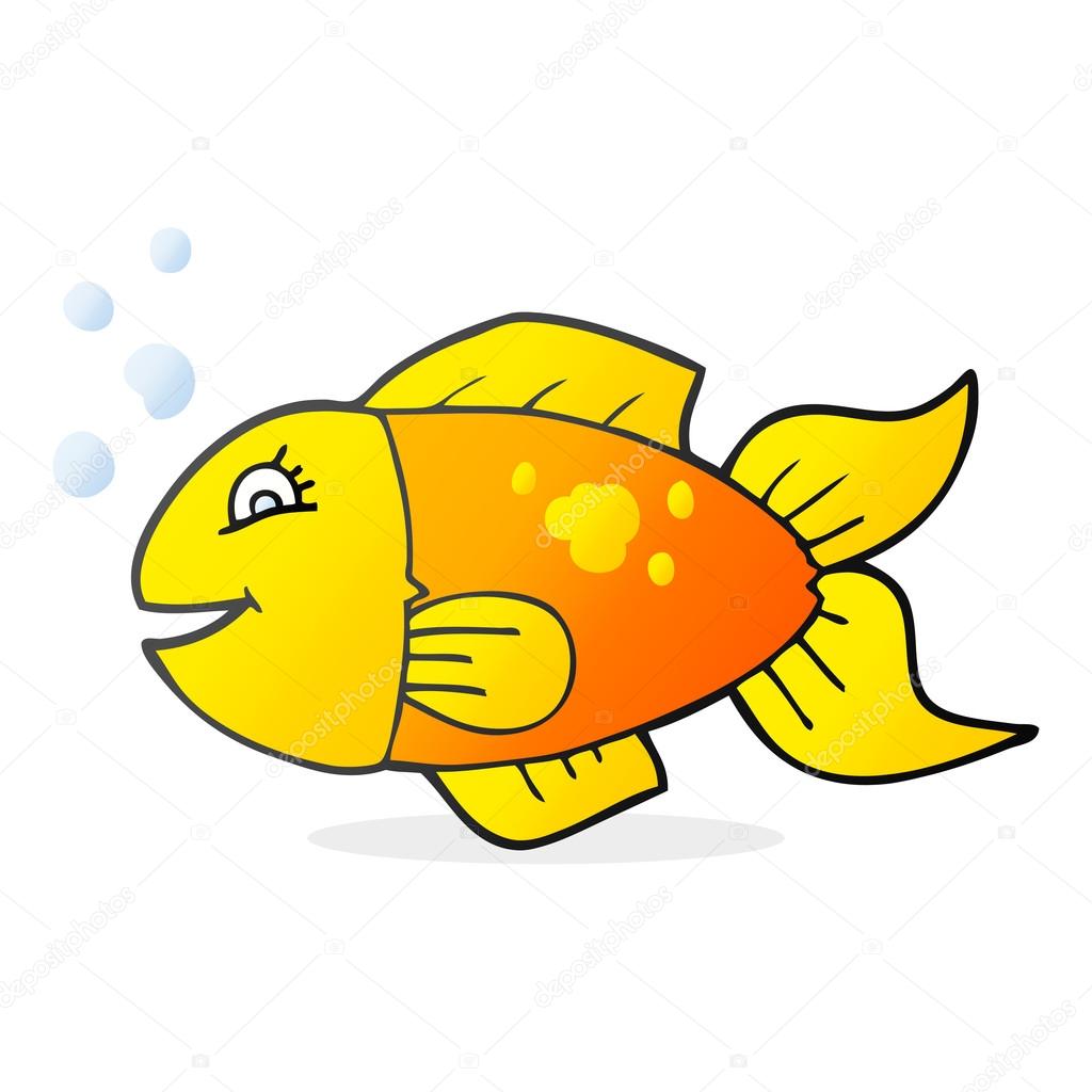 Freehand drawn cartoon fish Stock Vector by ©lineartestpilot 101973986
